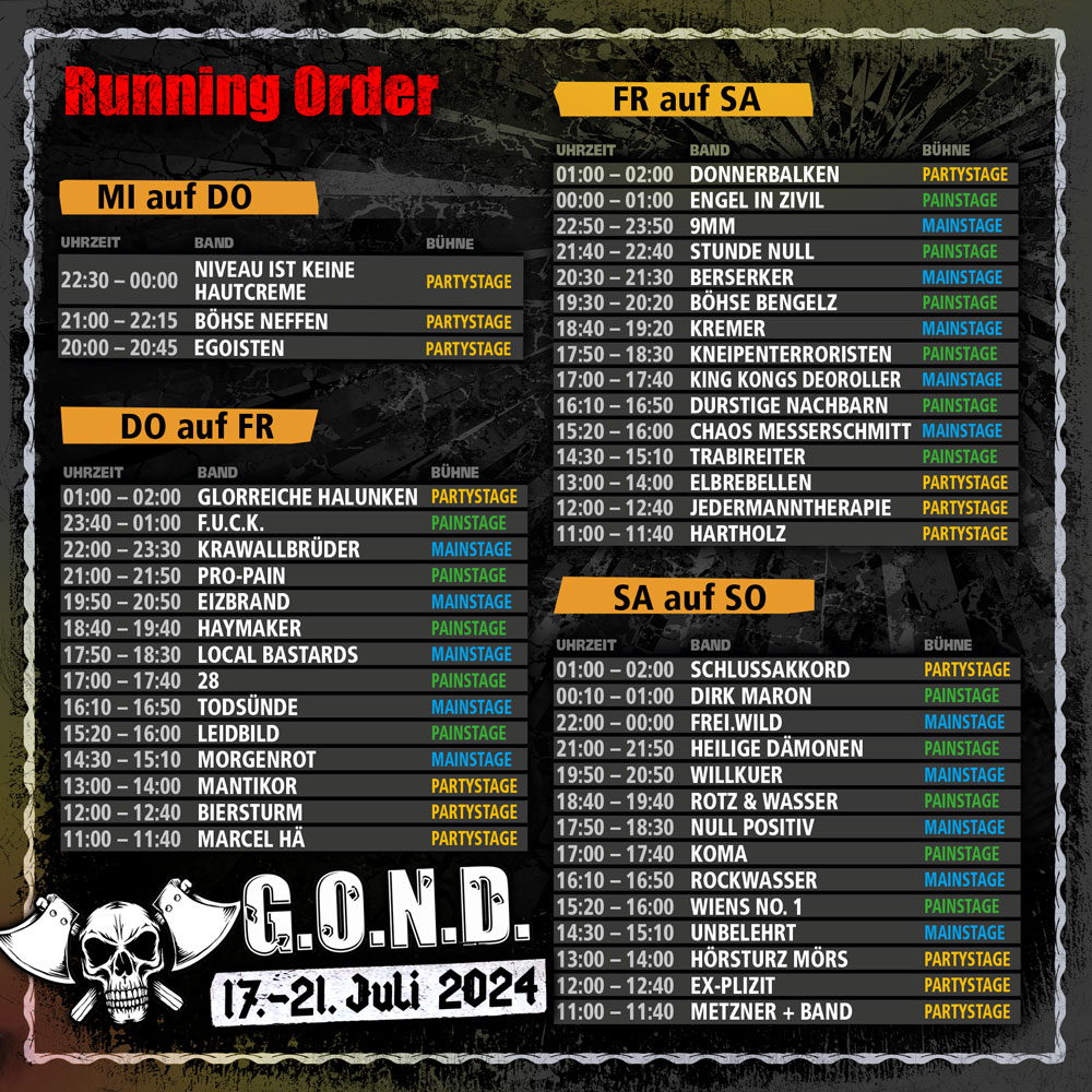 G.O.N.D. - Ein Festival wie ein Orkan 2024 - MANTIKOR